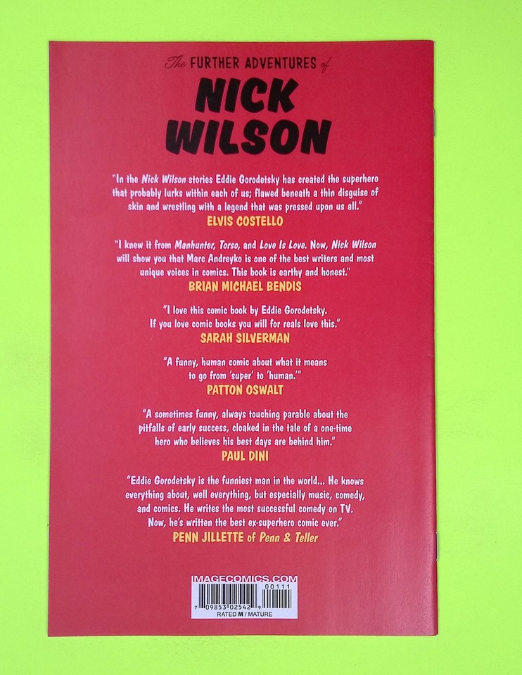 Further Adventures of Nick Wilson #1 2018 Image Comics High Grade A89 ...