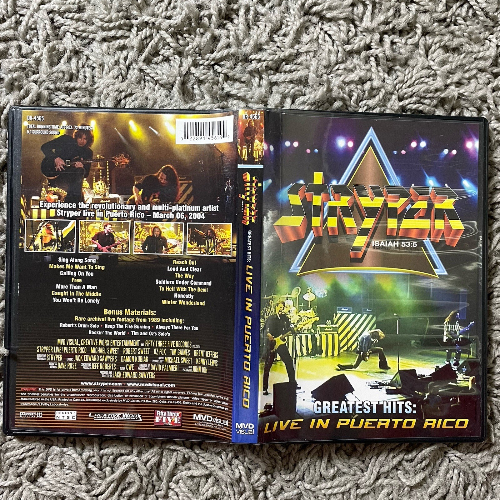 Stryper Greatest Hits: Live in Puerto Rico (DVD, 2004) Hard Rock ...