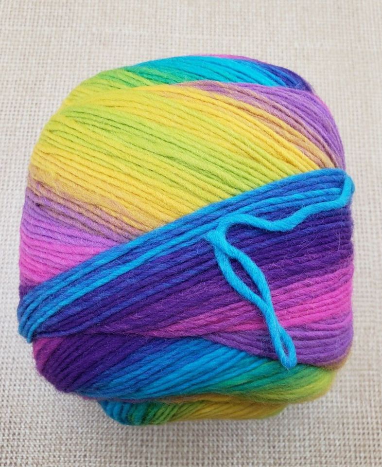 Hobbii Fandango Merino Wool Polyamide Color Changing Yarn, 09 Rainbow ...