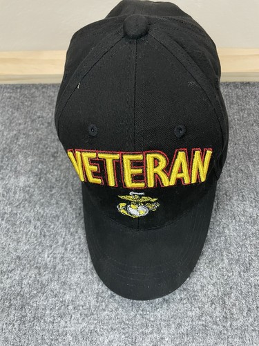 US Marine Corps Emblem Veteran Black Cap Hat - Officially Licensed | eBay