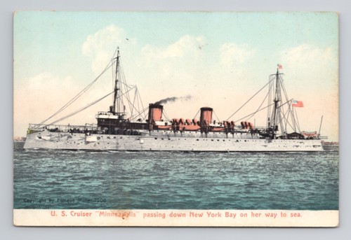 Military NAVY SHIP Armored Cruiser USS Minneapolis (C-13/CA-17 ...