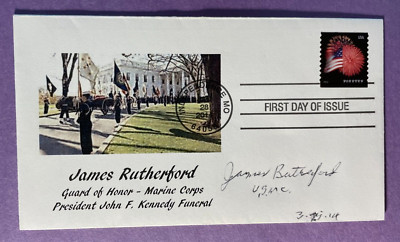 SIGNED JAMES RUTHERFORD FIRST DAY COVER AUTOGRAPH FDC - JFK FUNERAL ...