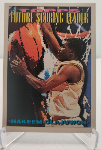 1994 Topps #385 Future Scoring Leader Hakeem Olajuwon Houston Rockets ...
