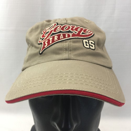 Vintage George Strait GS Hat Tan Canvas Low Profile Country Music ...
