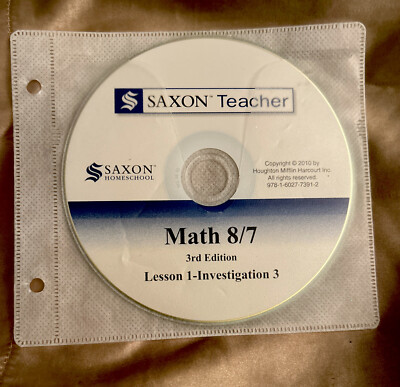 Saxon Teacher Math 8/7 (3rd Ed) REPLACEMENT DISC — Lesson 1 ...