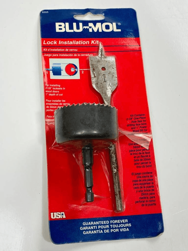 Blu Mol 6556 Lock Installation Kit 1" Bit & 2-1/8" Hole Saw Made In The ...