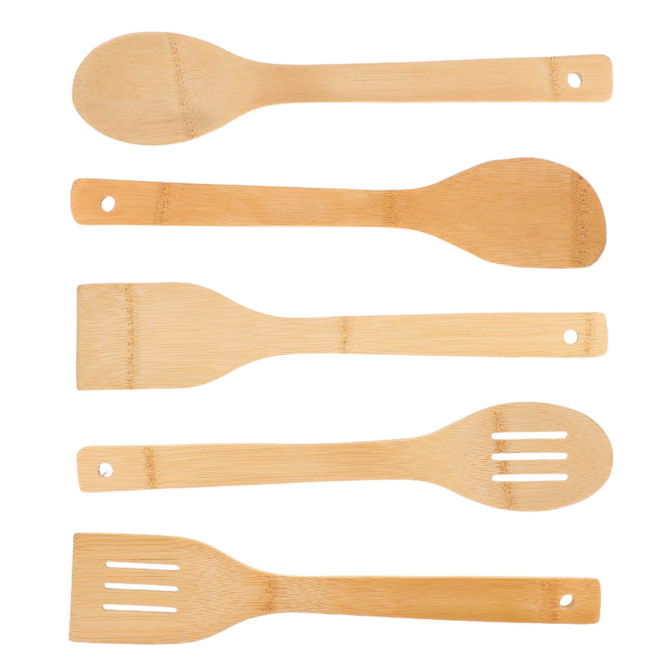 15pcs Bamboo Kitchen Utensils Set - Cooking Tools Nonstick Spatula ...