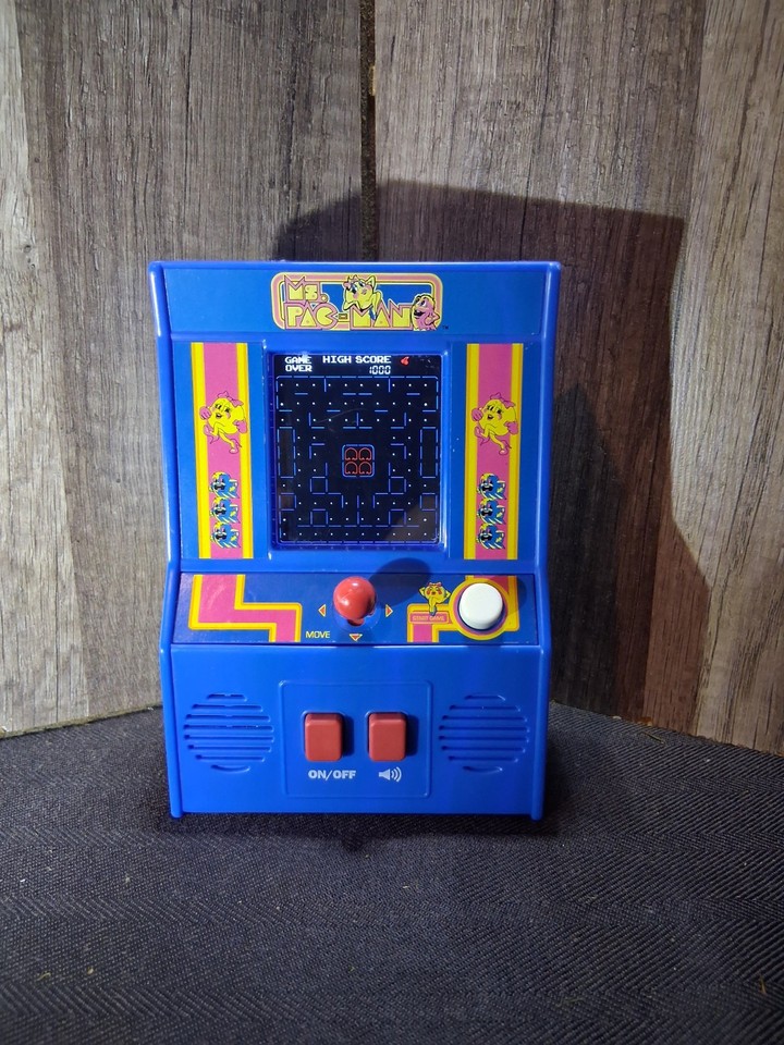 Ms Pacman Arcade Mini Handheld Tabletop Game Electronic Tested Works ...