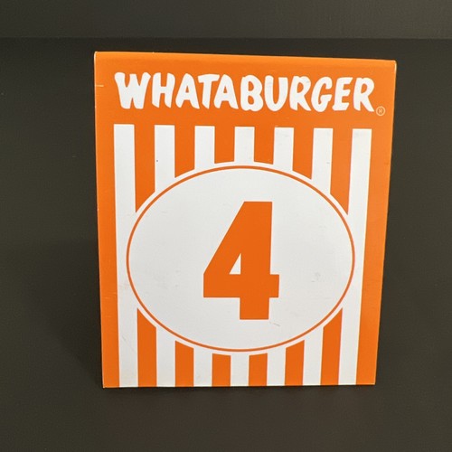 Whataburger Restaurant Table Tent #4 Glossy Finish | eBay