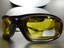MOTORCYCLE Day Night RIDING PADDED Yellow Lens SUN GLASSES GOGGLES Gray ...