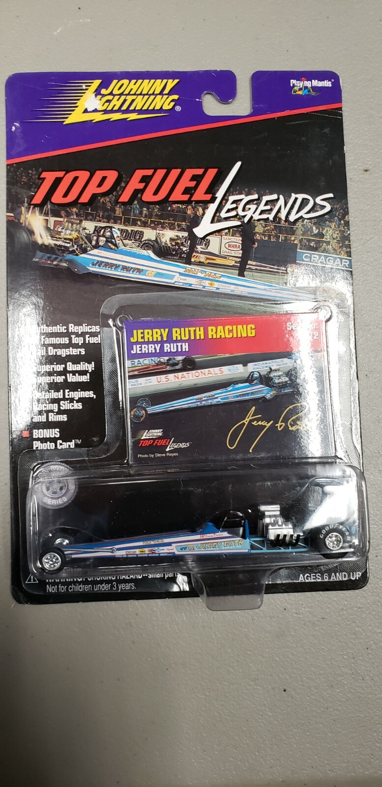 JOHNNY LIGHTNING TOP FUEL LEGENDS JERRY RUTH RACING !!! CARDED!!! 472 ...