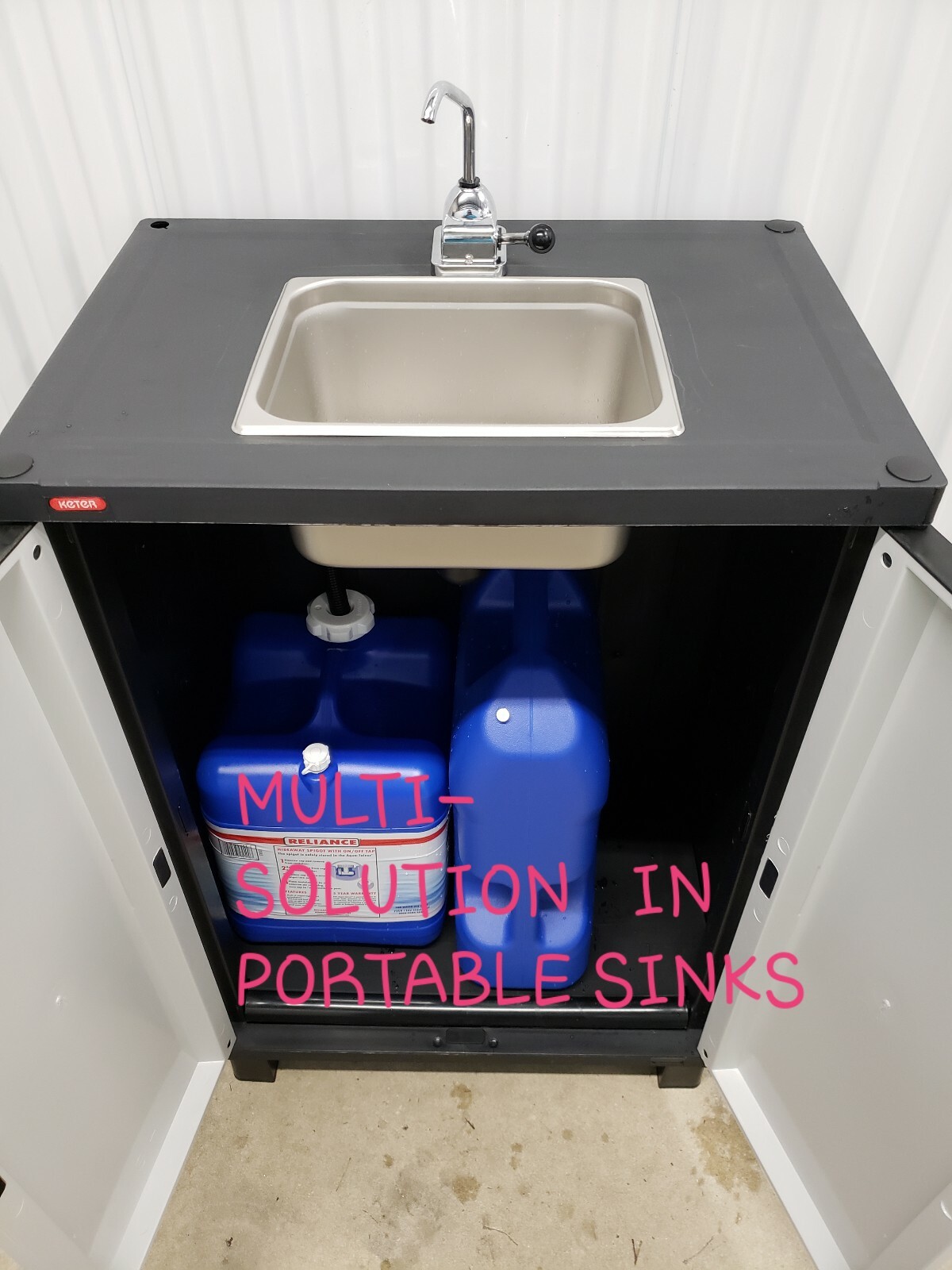 Outdoor Portable sink hand pump self contained no electricity needed | eBay