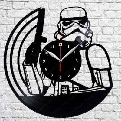 Star Wars Vinyl Record Wall Clock Decor Home Fan Art Wanduhr 12'' (30cm ...