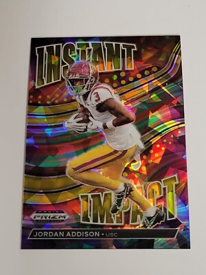 JORDAN ADDISON 2023 Panini Prizm Draft Picks MEGA BOX Gold Cracked Ice ...