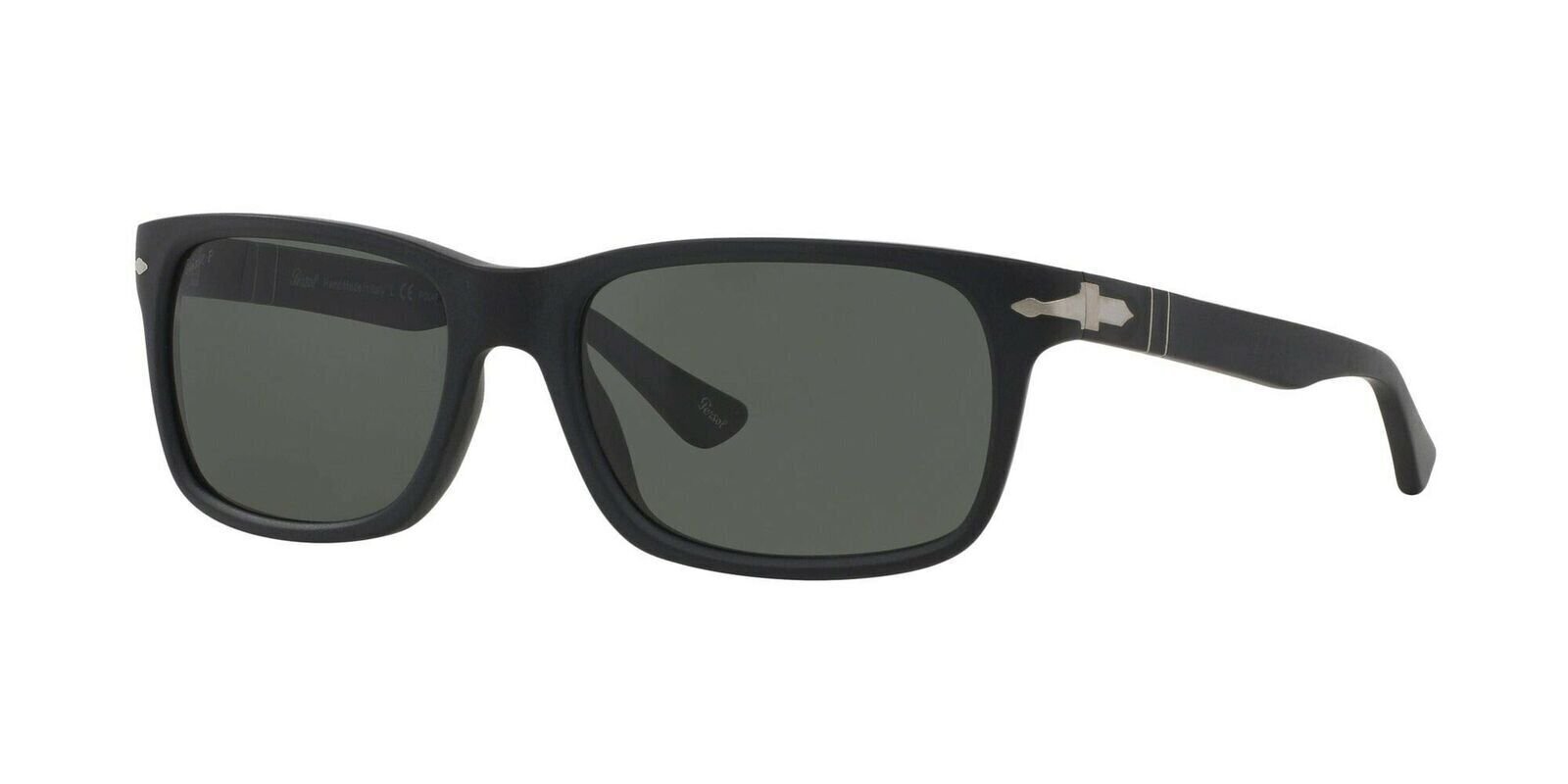 Persol Matte Black Rectangular Polarized Sunglasses, 0PO3048S 900058 ...