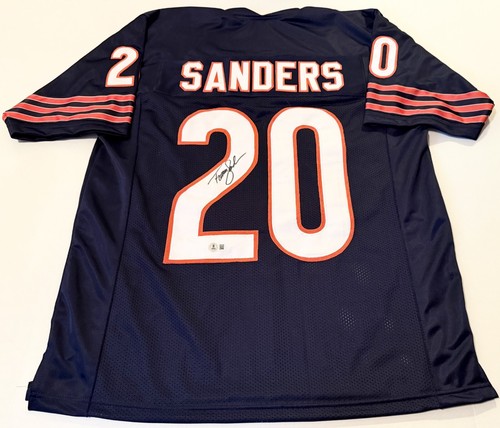 Thomas Sanders Chicago Bears signed Custom jersey Beckett Witnessed COA ...
