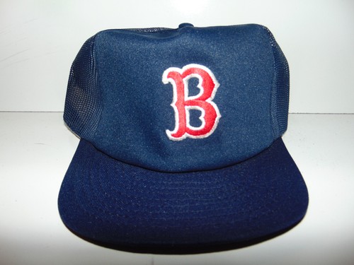 Boston Red Sox One Size BLUE (OFF CENTER LOGO) Snapback Hat Cap BRAND ...