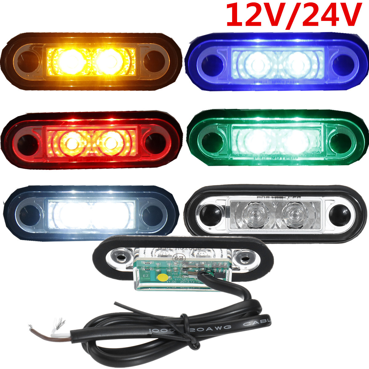 2-10x 12/24V Flush Side LED Marker Light Side Lamp For KELSA Truck ...
