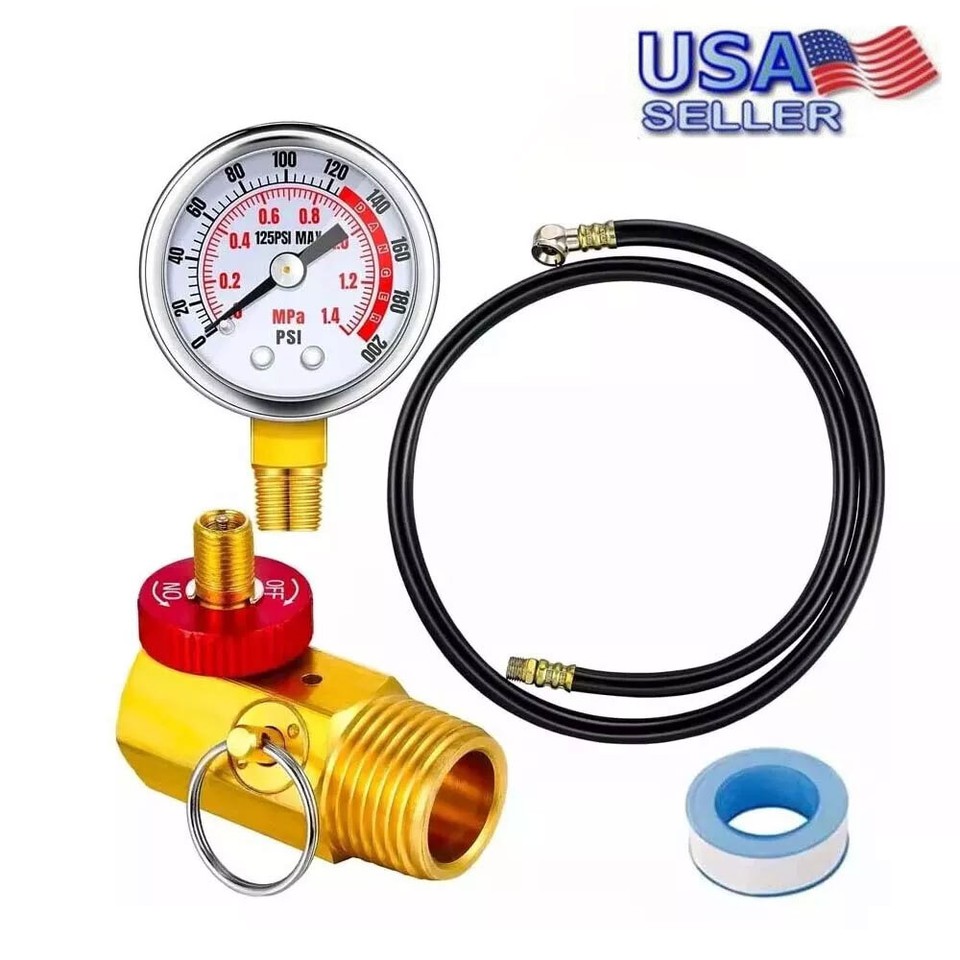 Air Tank Valve Kit with Gauge Air Tank Repair Kit Come with 2" Pressure ...