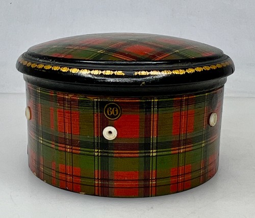 Antique Prince Charlie Tartan Ware Mauchline Thread Spool Box - 95617 ...
