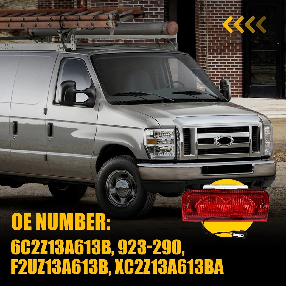 Rear Roof Mounted Third Brake Light Assembly For Ford E-150 E-250 E350 ...