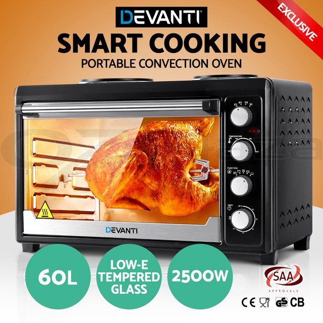 Devanti 60L Electric Convection Benchtop Oven - Black for sale online ...