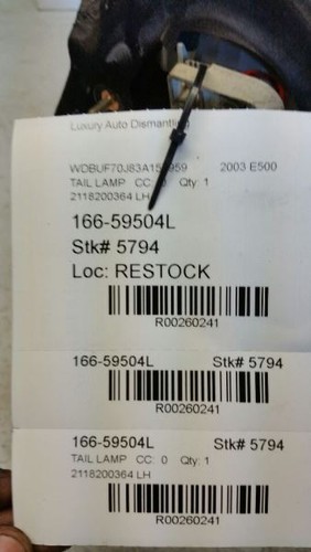 2003 -06 Mercedes-Benz E320 -Left Tail Light - 2118200364 - R260241 | eBay