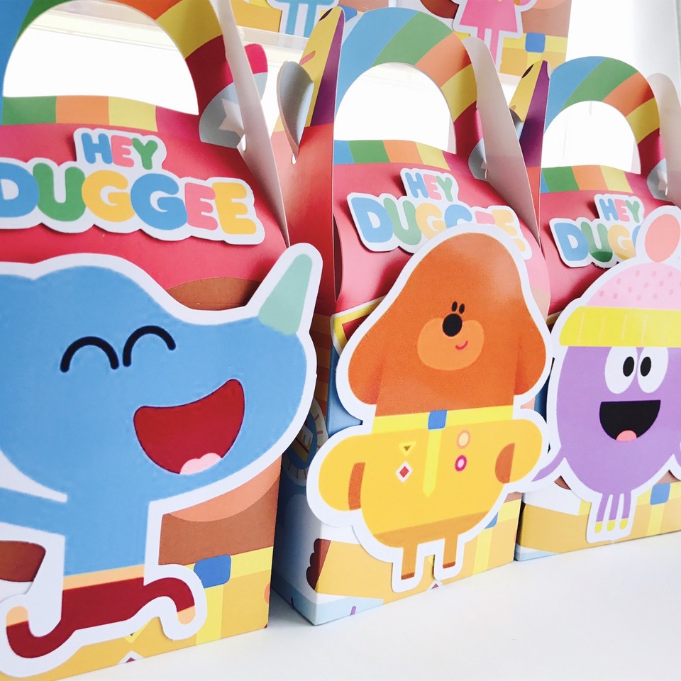6x Hey Duggee Lolly Loot Bag Box. Party Supplies Banner Flag Bunting ...