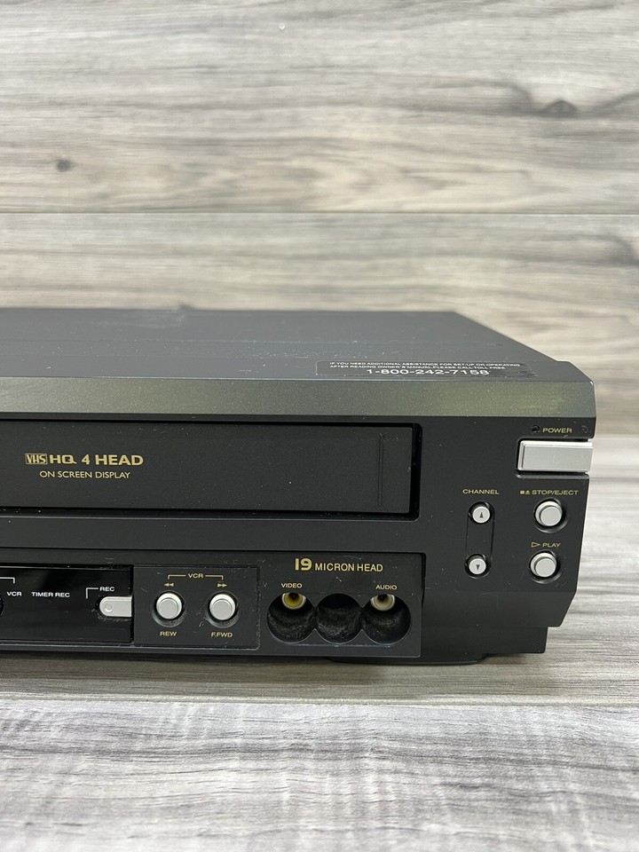 SYMPHONIC WF803 VHS PLAYER VCR RECORDER & DVD PLAYER COMBO TESTED CLEAN ...