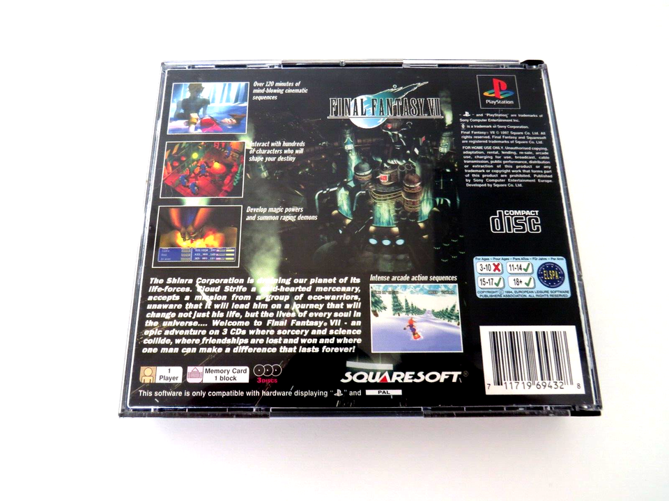 PS1 Final Fantasy VII FF7 Sony PlayStation Complete | eBay