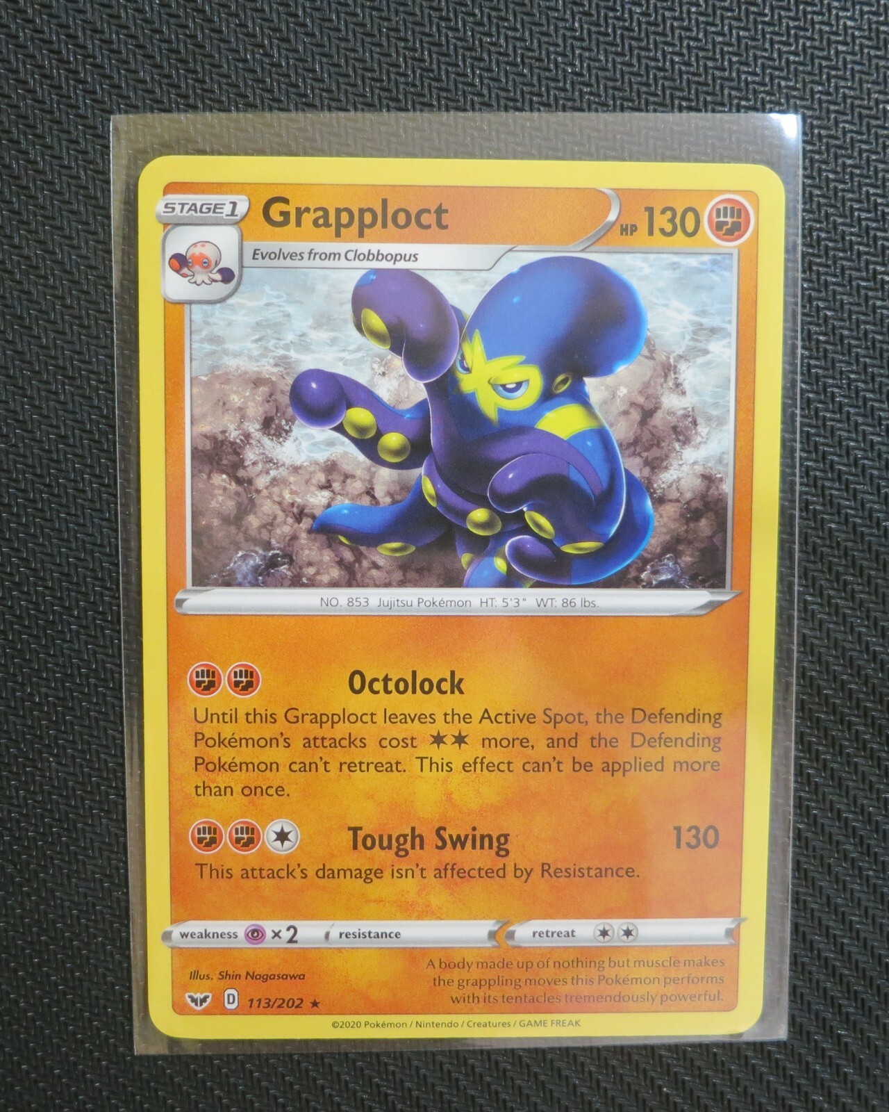 Grapploct 113/202 Rare Sword and Shield Pokemon Card TCG NM | eBay