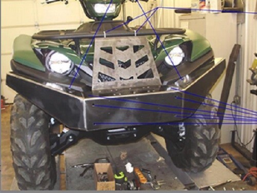 STRONG MADE WINCH SERIES FRONT BUMPER YAMAHA GRIZZLY 700 2016-2024 | eBay