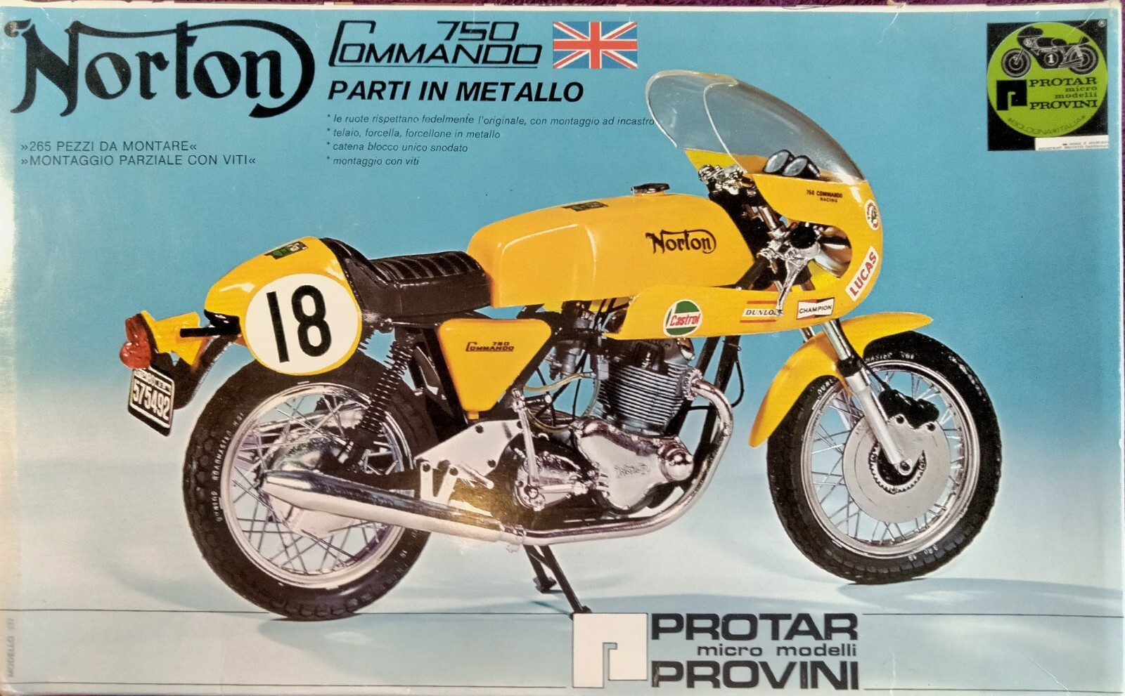 Protar 1 9 Norton 750 Commando w/Metal Pts Model Motorcycle Kit #137 ...