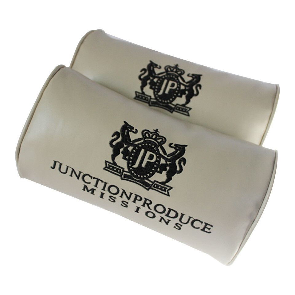 2Pcs JP White Headrests Junction Produce JDM Car Seat Neck Pillows Vip ...