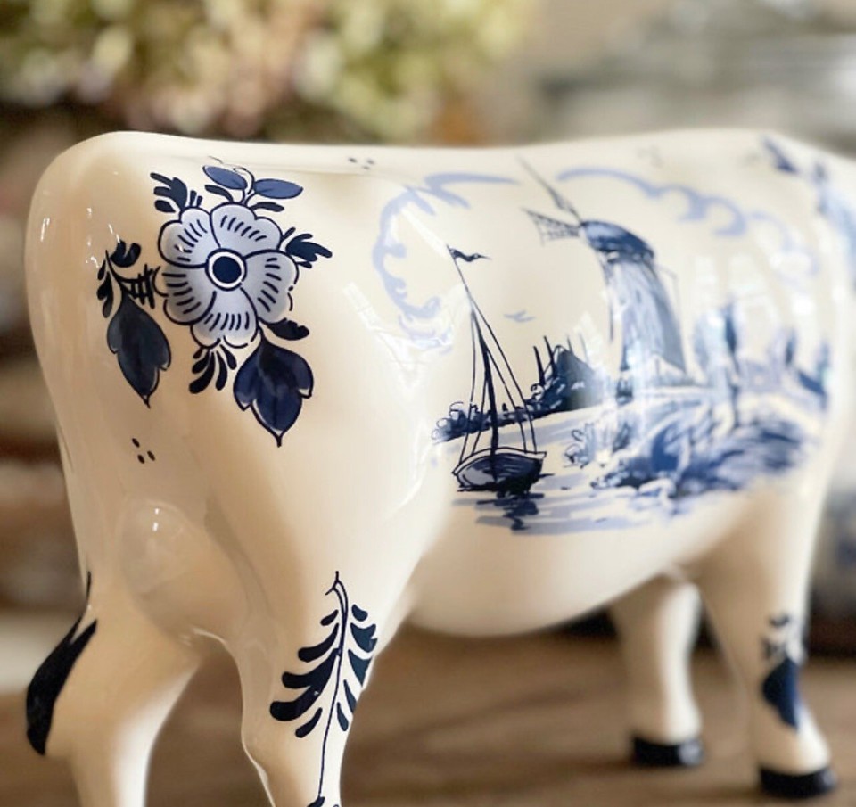 Traditional Delft Ceramic Cow | eBay