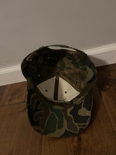 Vintage Hunting An American Tradition Camo Adjustable Snap Back Hat Cap ...