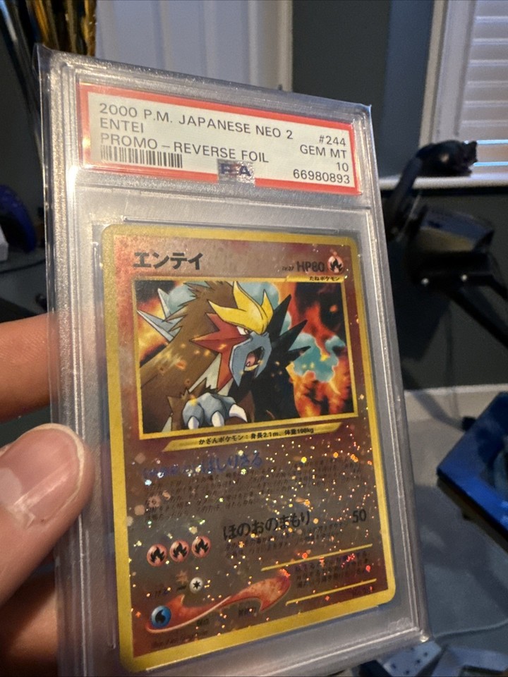 PSA 10 Pokemon 2000 Japanese Neo 2 Premium Promo #244 Entei Reverse ...