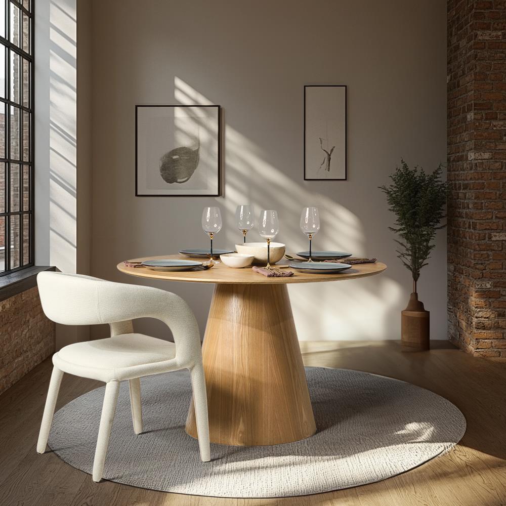 Modern Round Wood Dining Table Antique Newest Style Luxury Round Oak