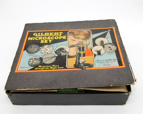 Vintage Gilbert Microscope Set No. 200 w/ Polaroid Junior | eBay