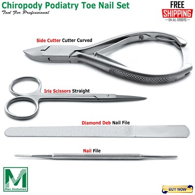 Podiatry Instruments Kit Toenail Ingrown Nail Nipper Nail File Diamond ...