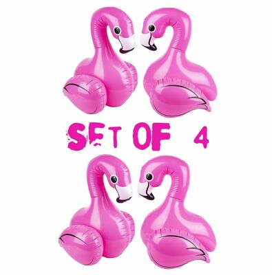 (Set Of 4) 24" Sitting Flamingos Inflatable - Blow Up Toy Party ...
