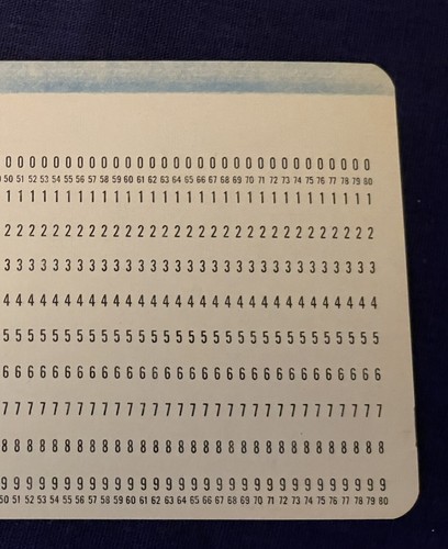 Lot Of 50 Vintage IBM Punch Cards #5081 Cream Colored With Blue Band ...