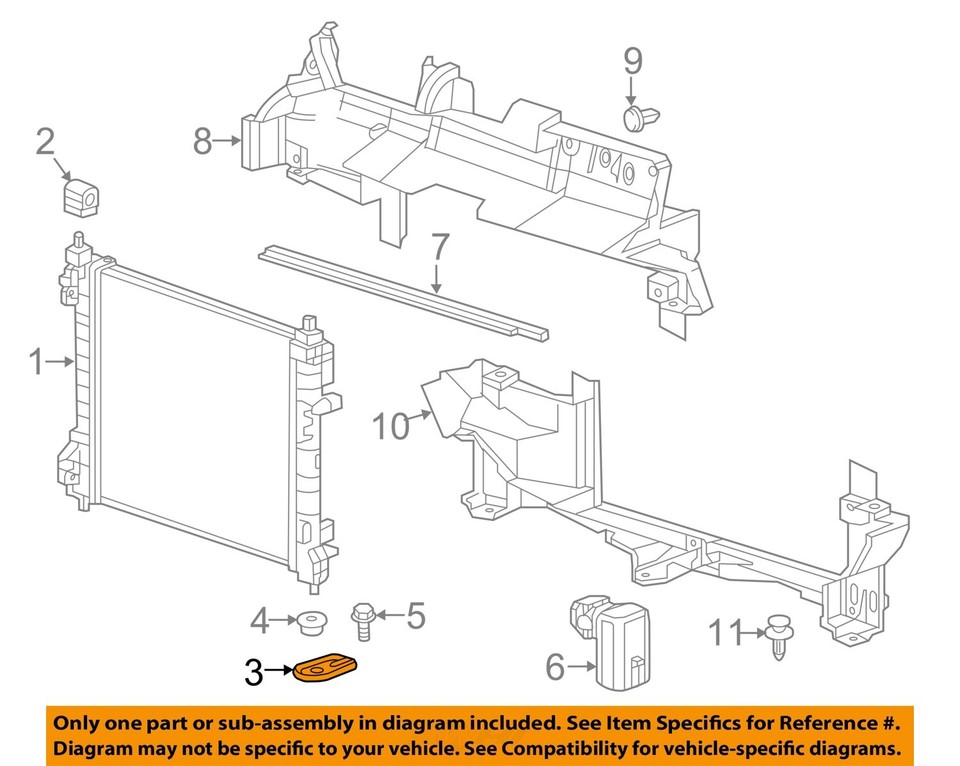 GM OEM 16-22 Spark Cooling Radiator Components-Radiator Lower Bracket ...