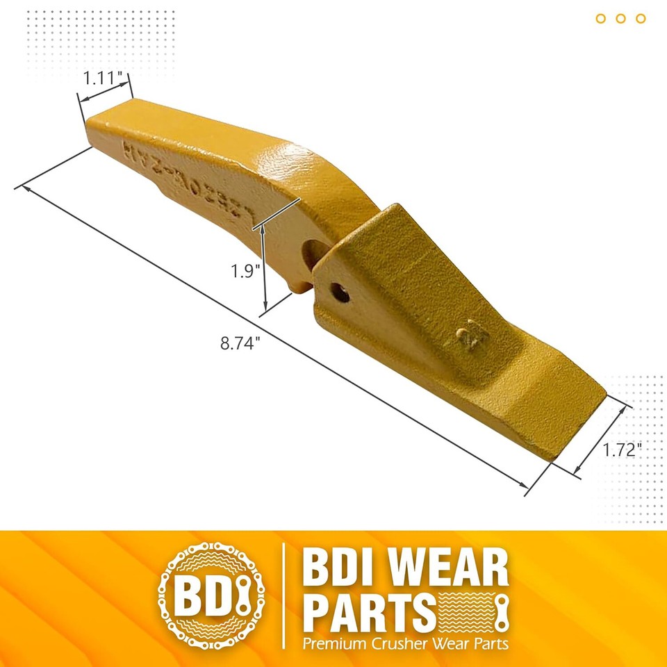 Weld-on Flush Mount L2520N-2AH Bucket Shanks 2A Bucket Teeth with Pins ...
