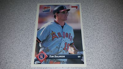 TIM SALMON SIGNED 1993 DONRUSS ROOKIE CARD RC BASEBALL AUTOGRAPH FADED ...
