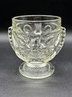 Vintage Indiana Glass Hawaiian Tiki Head Happy / Sad Face Clear Mug ...