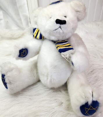 Jewish Rabbi Teddy Bear Star Of David Paws Plush Stuffed Toy 14" Fully ...