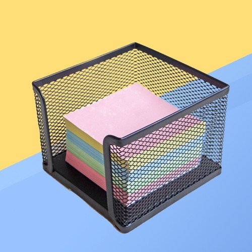 Wire Mesh Self-stick Note Dispenser Notes Holder Desktop desktop note ...