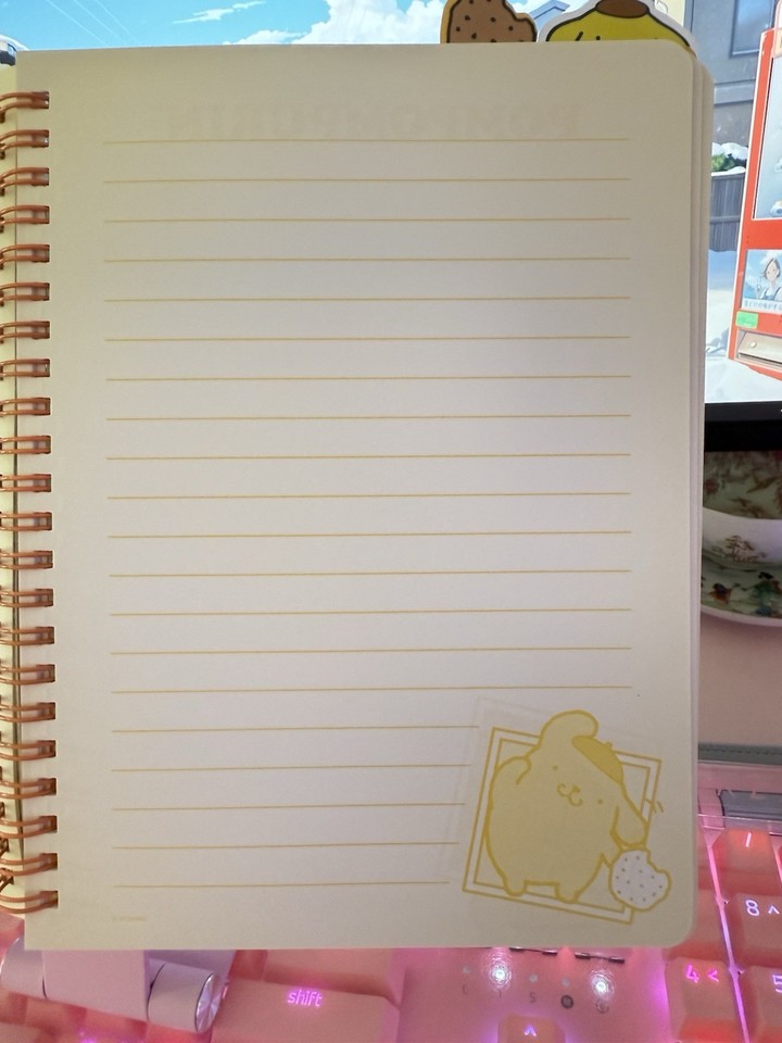 2025 Sanrio Pompompurin Tab Spiral Lined Notebook Journal Hello Kitty ...