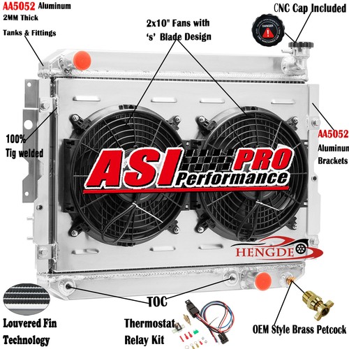 3 Row Radiator Shroud Fan For 1981-90 Toyota Land Cruiser FJ60 FJ65 4 ...